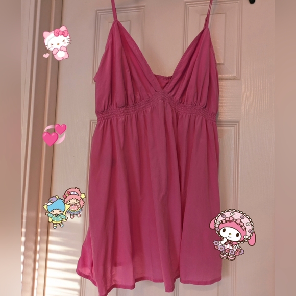 Express | Tops | Y2k Flowy Pink Tank | Poshmark